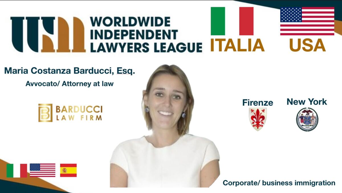WELCOME ABOARD ATTORNEY MARIA COSTANZA BARDUCCI - Willeague